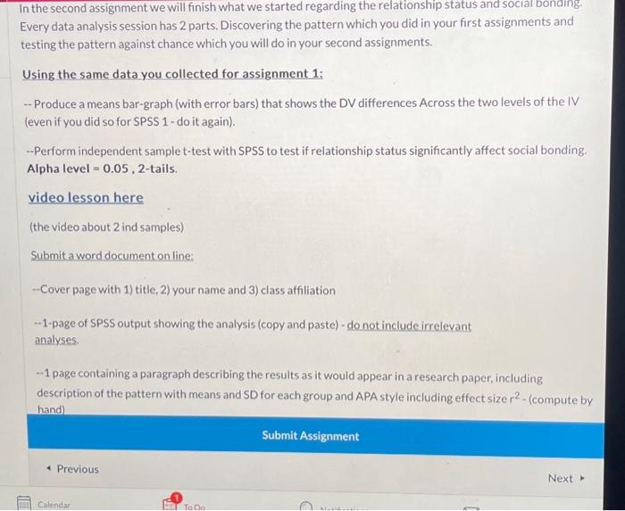 Solved In the second assignment we will finish what we | Chegg.com