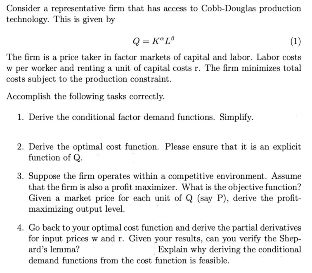 Solved by an EXPERT Consider a representative firm that has access to ...