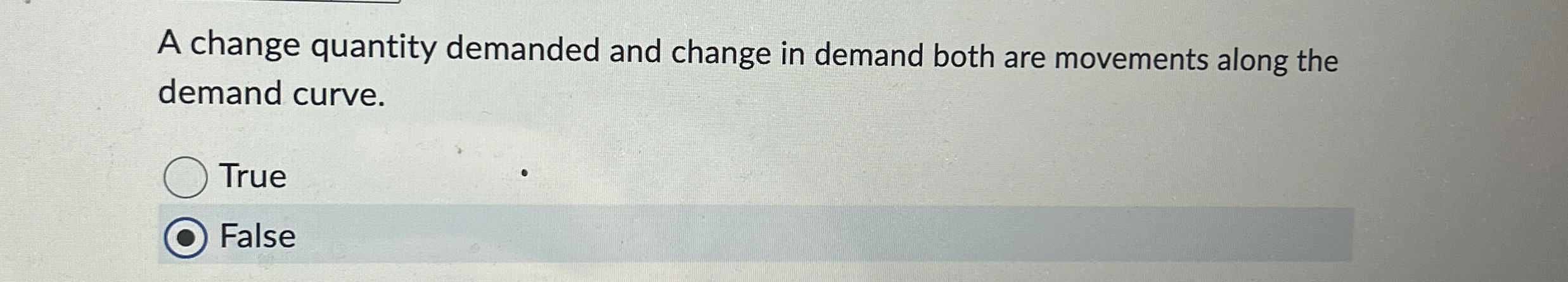 Solved A change quantity demanded and change in demand both | Chegg.com