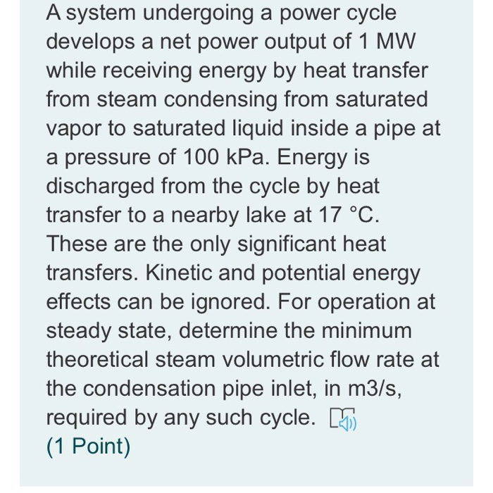 Solved A system undergoing a power cycle develops a net | Chegg.com