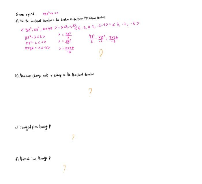 Solved Given xyz2=6.xyz2−6=0 | Chegg.com