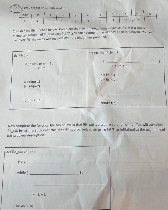 Solved 3. (4 pts.) Let list 't" be initialized to: Consider | Chegg.com