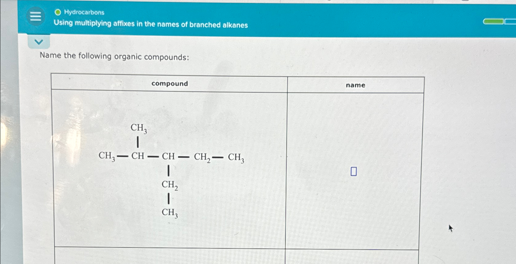 Solved HydrocarbonsUsing multiplying affixes in the names of | Chegg.com