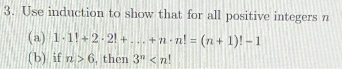 Solved Use induction to show that for all positive integers | Chegg.com