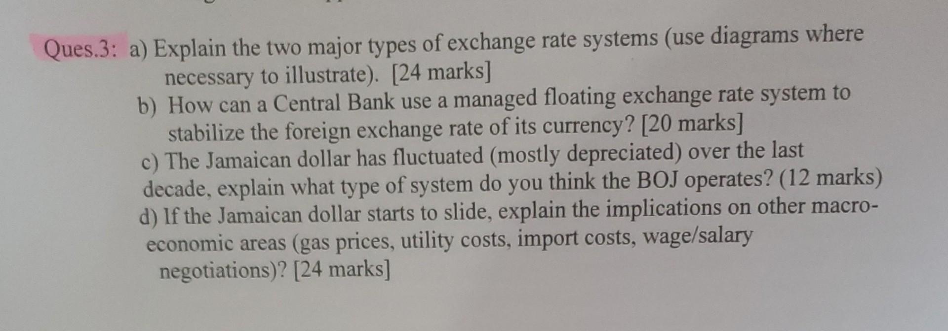 Solved Ques.3: a) Explain the two major types of exchange | Chegg.com
