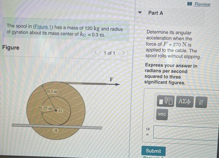Solved Determine its angular acceleration when the force | Chegg.com