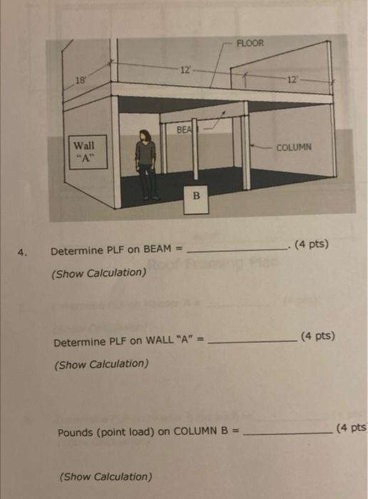 Solved 4. Determine PLF on BEAM = . (4 pts) (Show | Chegg.com
