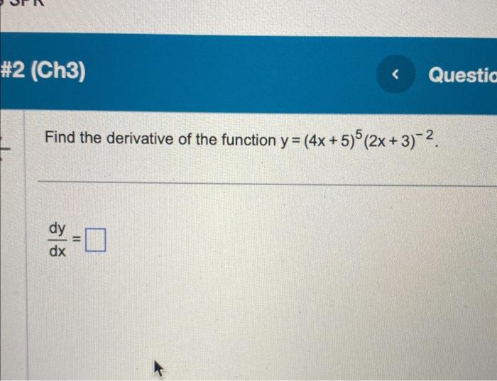 Find the derivative of the function | Chegg.com