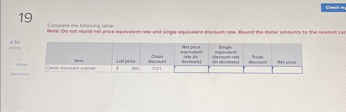 Solved Complete the following table: Note: Do not round net | Chegg.com