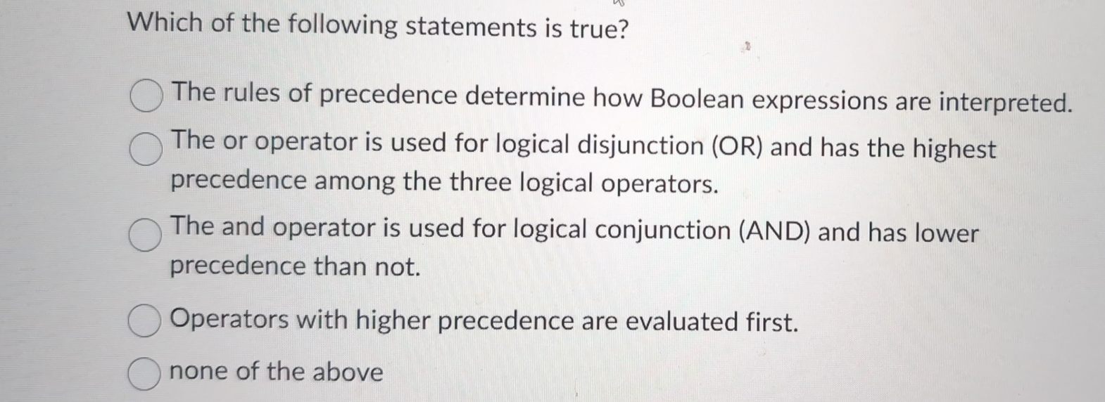 Solved Which of the following statements is true?The rules | Chegg.com