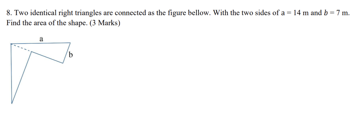 Solved Two identical right triangles are connected as the | Chegg.com