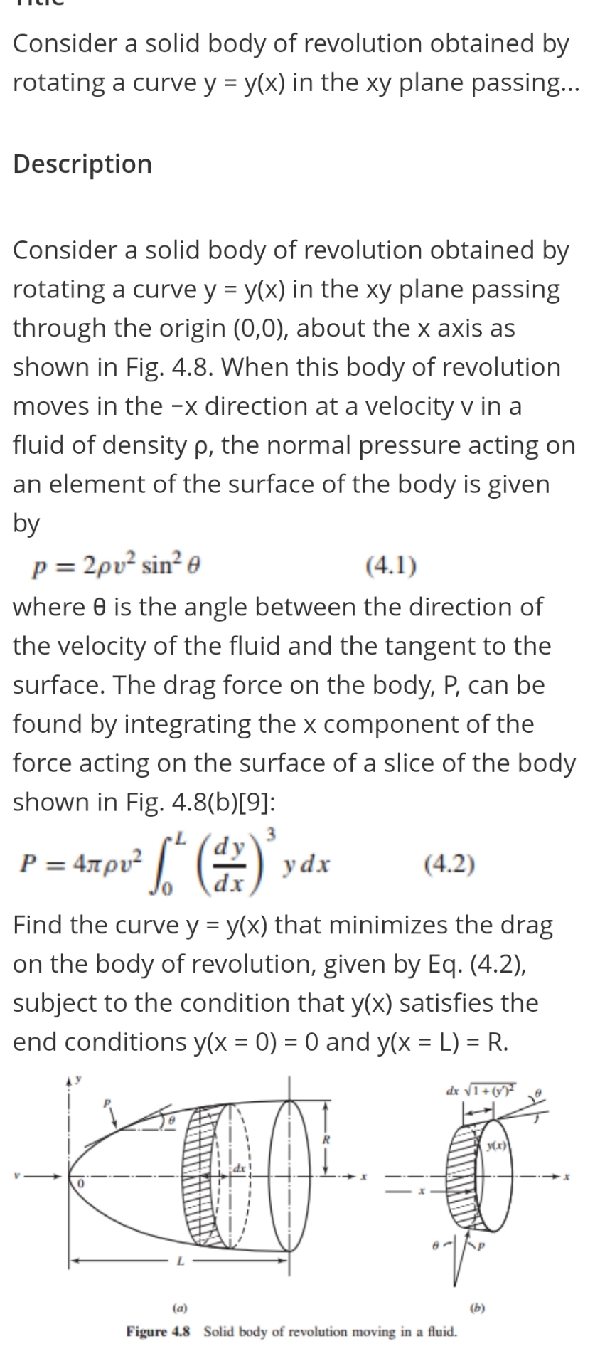 Solved Consider a solid body of revolution obtained by | Chegg.com