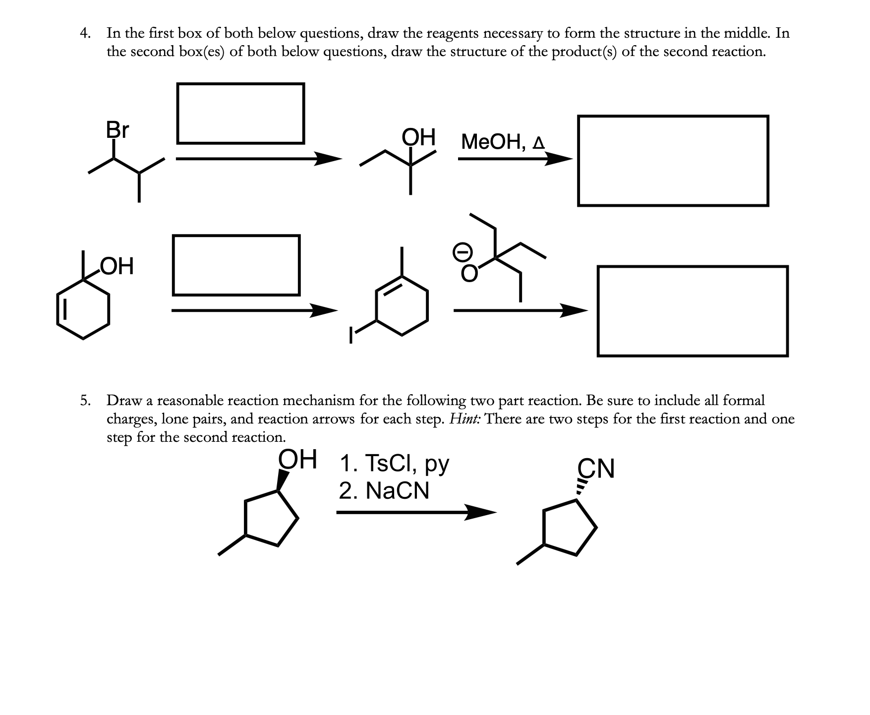 4. ﻿In the first box of both below questions, draw | Chegg.com