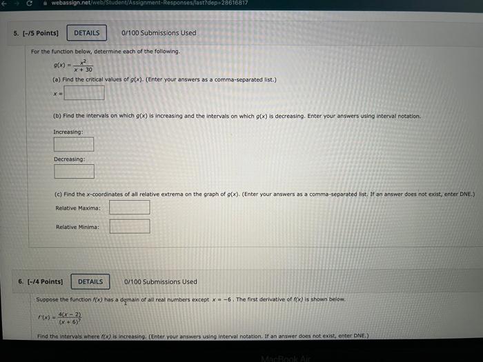 Solved webassign.net/web/student/Assignment | Chegg.com