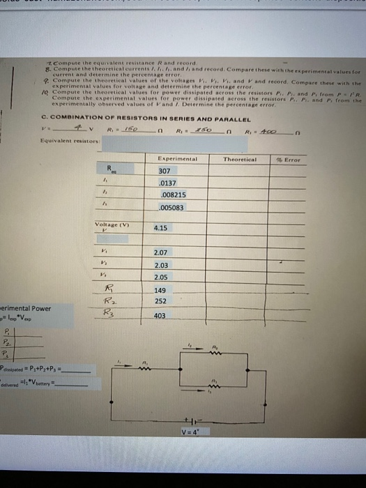 Solved 7 compute the equivalent resistance Rand record | Chegg.com