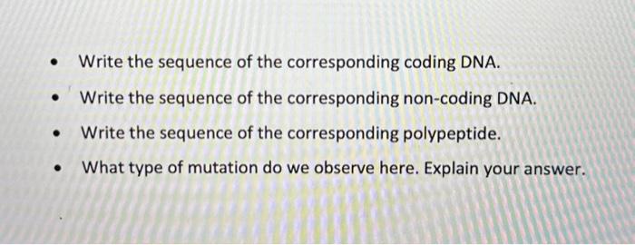 Solved PROBLEM 6 The following sequence shows the wild type | Chegg.com