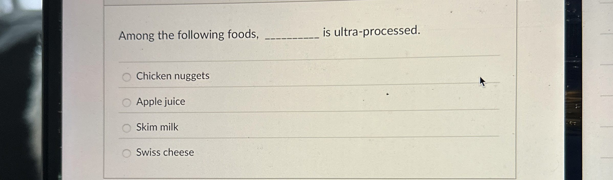 Solved Among the following foods,is ultra-processed.Chicken | Chegg.com