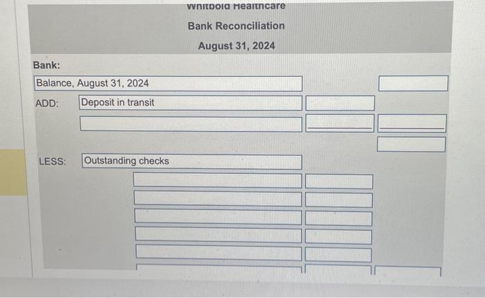 Solved Data table a. The August 31 bank balance is $5,340. | Chegg.com