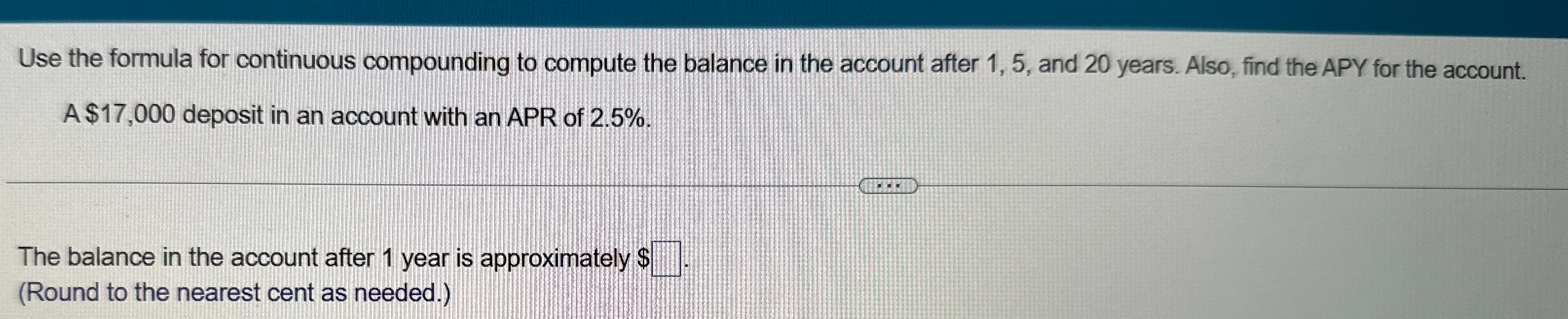 Solved Use the formula for continuous compounding to compute | Chegg.com