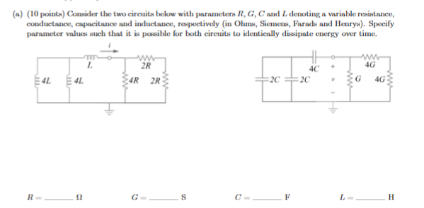 (a) ( 10 ﻿points) ﻿Consider the two circuits below | Chegg.com