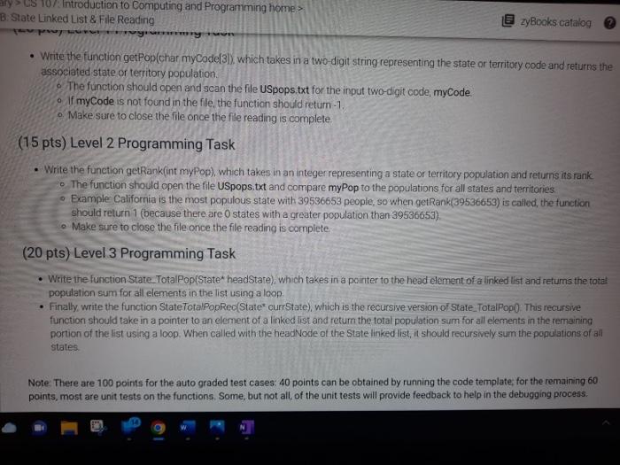 Solved My library > CS 107) Introduction to Computing and | Chegg.com