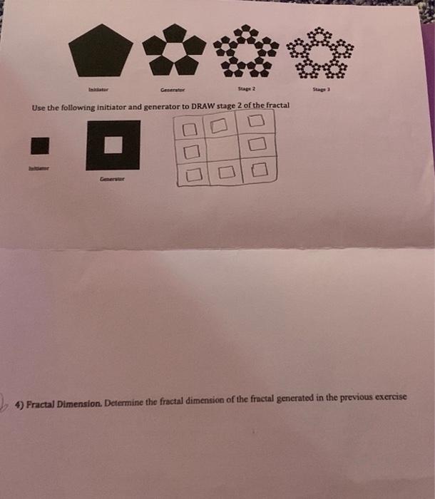 Solved Use the following initiator and generator to DRAW | Chegg.com