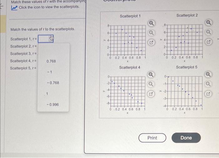 Solved Match these values of r with the accompanying Click | Chegg.com