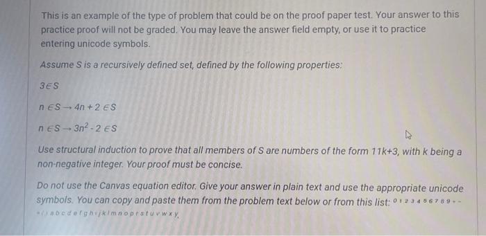 Solved This is an example of the type of problem that could | Chegg.com
