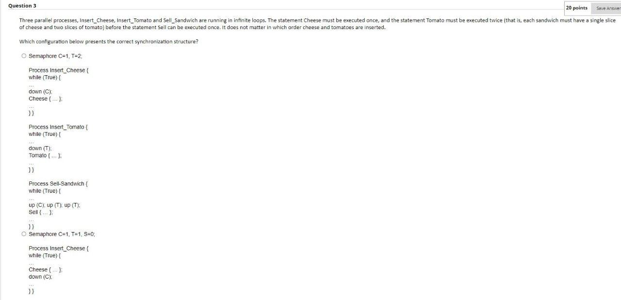 Solved Save Answe Question 3 20 points Three parallel | Chegg.com