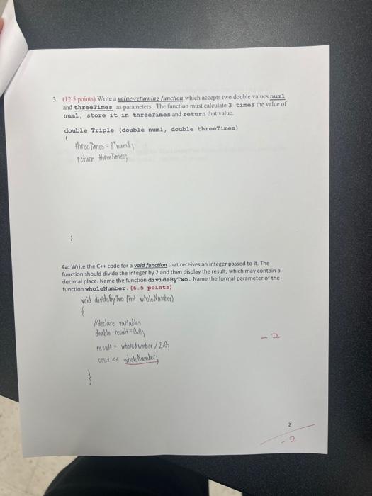 Solved 3. (12,5 points) Write a yolnereriarning fiuncrion | Chegg.com