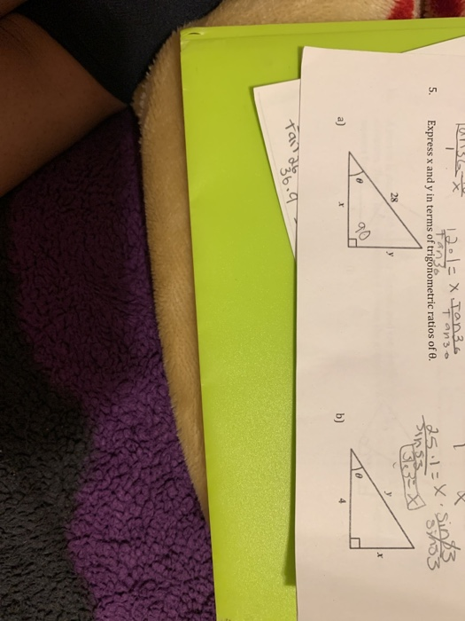 Solved U13 २०-X-Tan36 5. Express x and y in terms of | Chegg.com