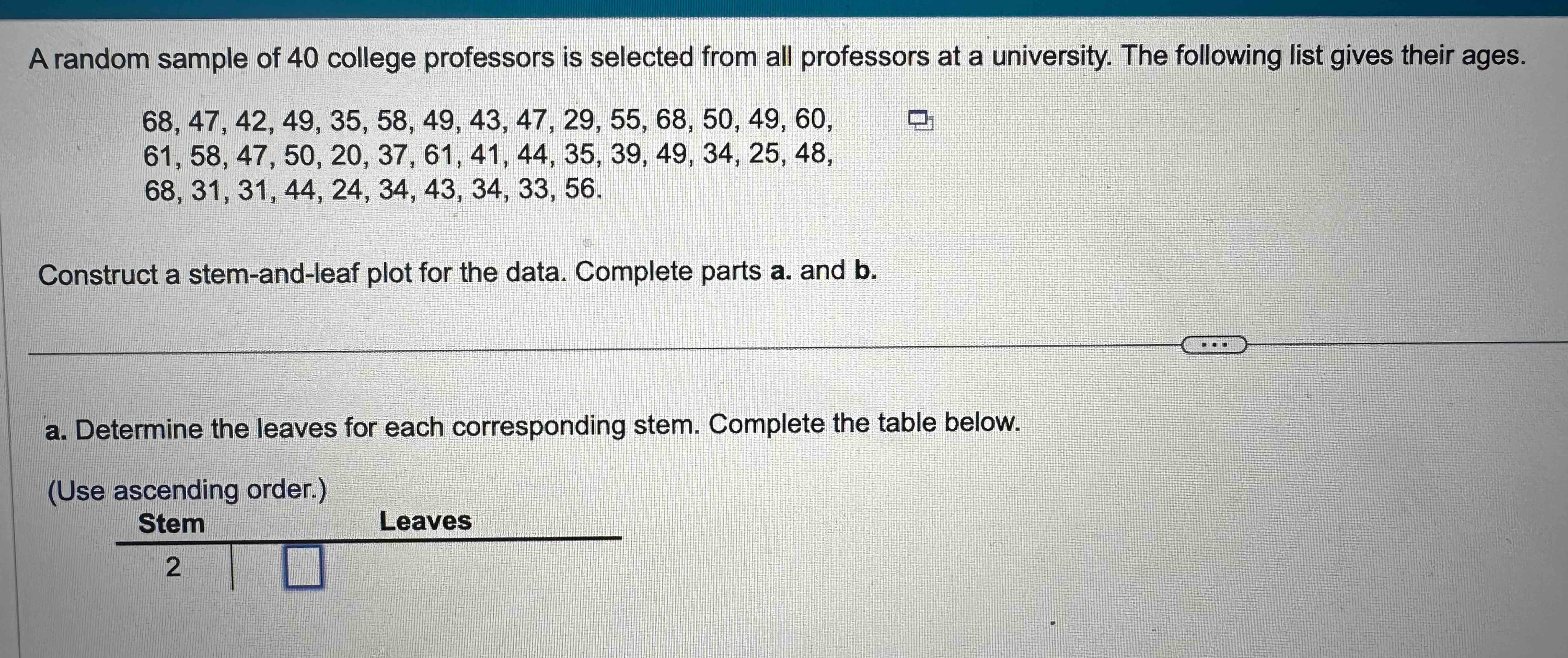 Solved Mymath labA random sample of 40 ﻿college professors | Chegg.com