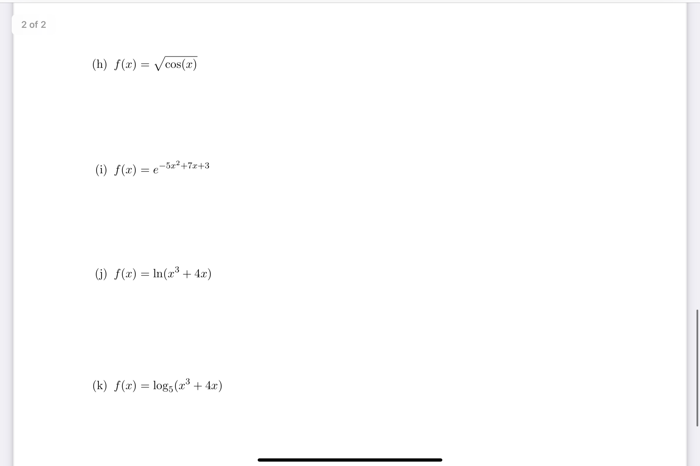 Solved Find the derivative of f x | Chegg.com