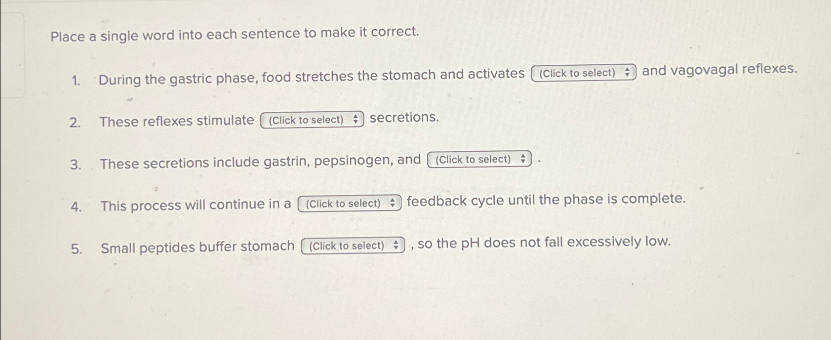 Solved Place a single word into each sentence to make it | Chegg.com