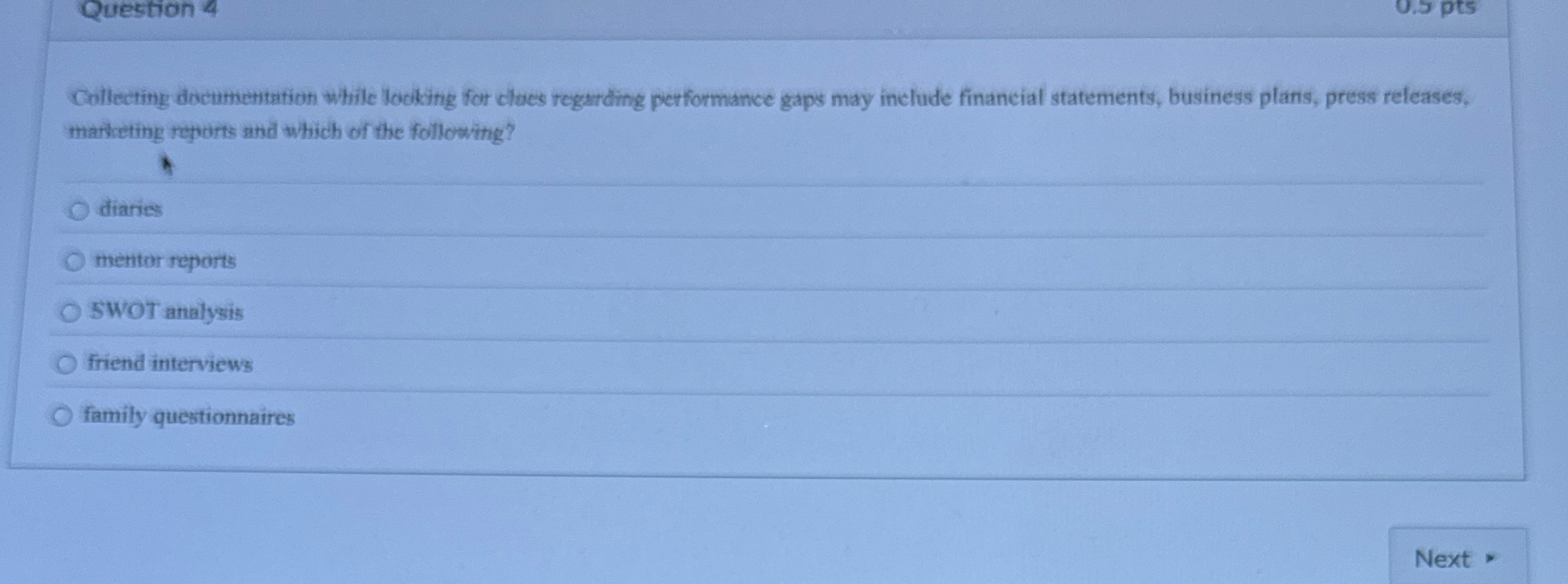 Solved Question 4Collecting documentation while looking for | Chegg.com