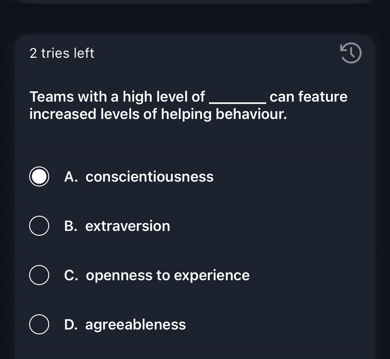 Solved 2 ﻿tries leftTeams with a high level of can feature | Chegg.com