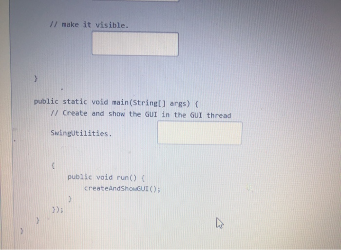 Solved The following code implements a Java timer that looks | Chegg.com