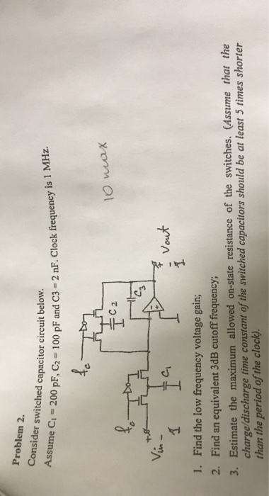 Solved Problem 2. Consider switched capacitor circuit below. | Chegg.com