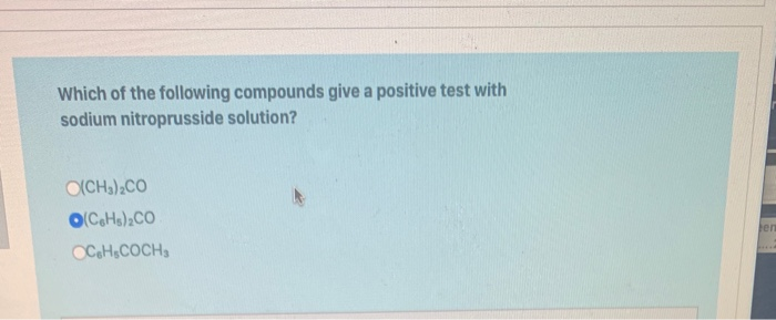 Solved Which of the following compounds give a positive test | Chegg.com