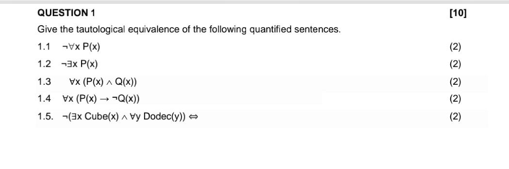 Solved Give the tautological equivalence of the following | Chegg.com