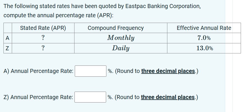 Solved The following stated rates have been quoted by | Chegg.com