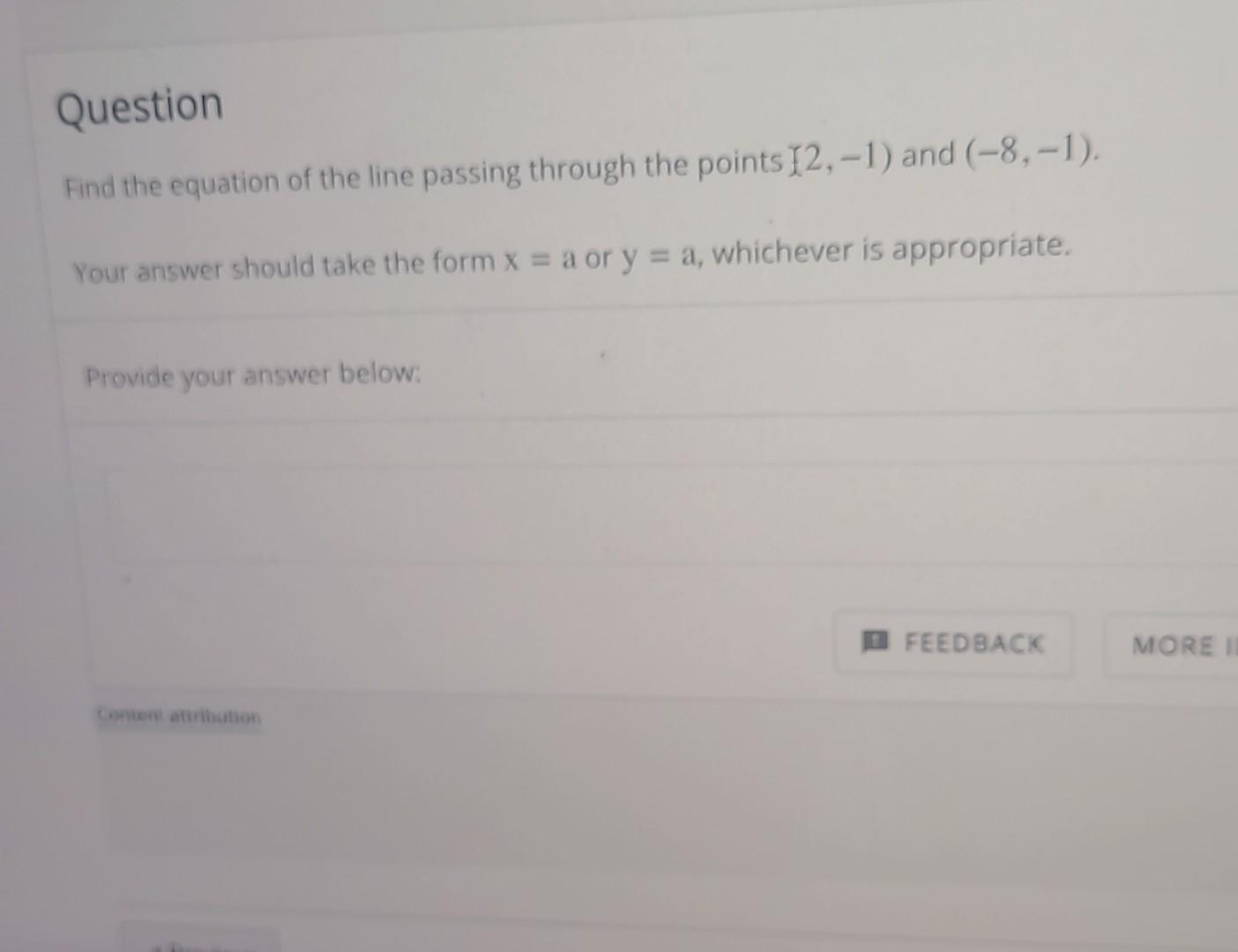 Solved Find the equation of the line passing through the | Chegg.com