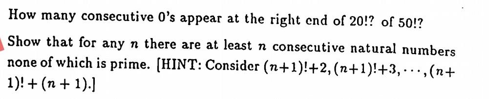 Solved How many consecutive 0 's appear at the right end of | Chegg.com