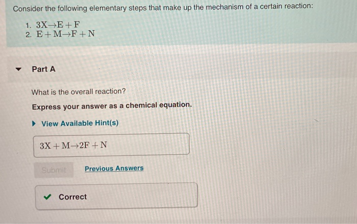 Solved Consider the following elementary steps that make up | Chegg.com Solved Consider the following elementary steps that make up | Chegg.com