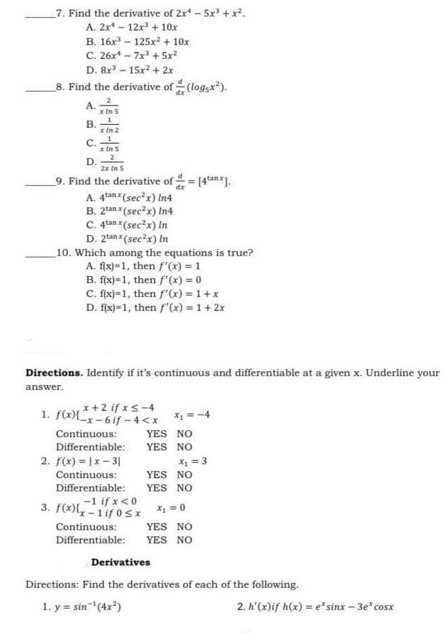 Solved Directions Read And Analyze Each Item Carefully 