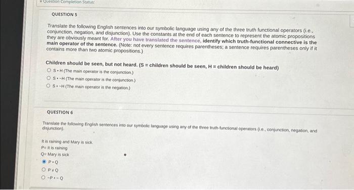 Translate the following English sentences into our | Chegg.com