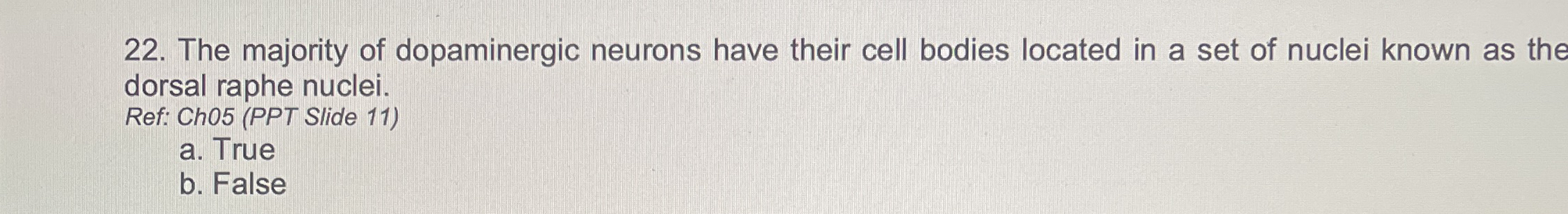 Solved The Majority Of Dopaminergic Neurons Have Their Cell
