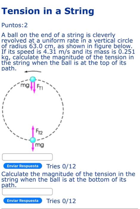 Solved A ball on the end of a string is cleverly revolved at | Chegg.com