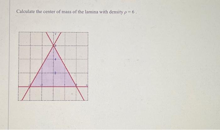 Solved Calculate the center of mass of the lamina with | Chegg.com