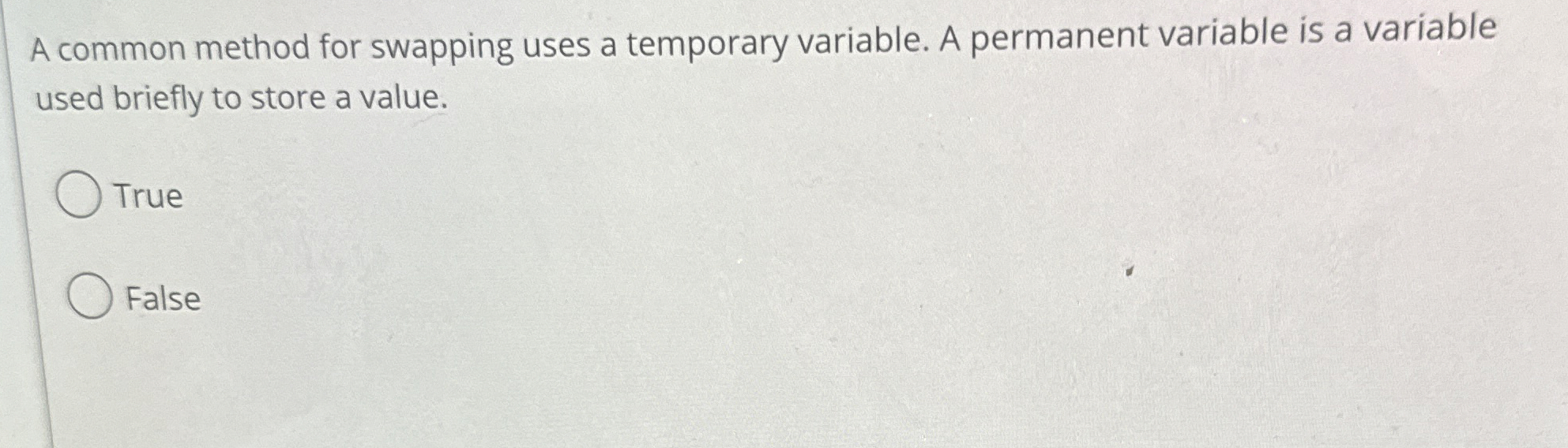 Solved A common method for swapping uses a temporary | Chegg.com